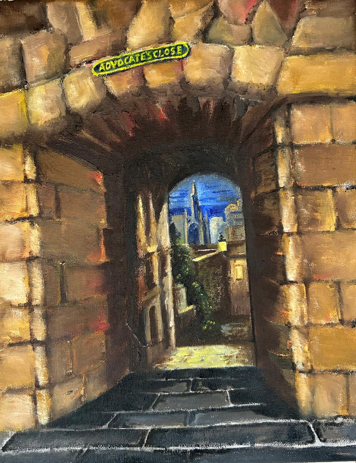 Advocate's Close, Edinburgh. Oil Painting – Stuart Dickson Art